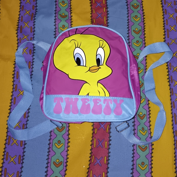 Vintage | Bags | 993 Tweety Bird Mini Backpack Bag Looney Tunes Vintage ...